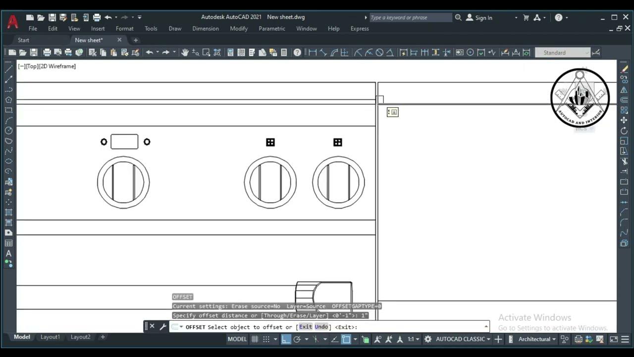 MODERN KITCHEN DESIGN FOR BEGINNERS l CENTRAL ISLAND l AUTOCAD AND INTERIOR - YouTube