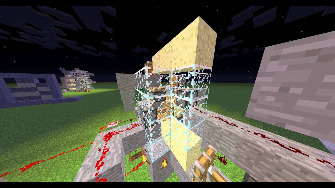 Minecraft Block Elevator [RedStone System] - YouTube
