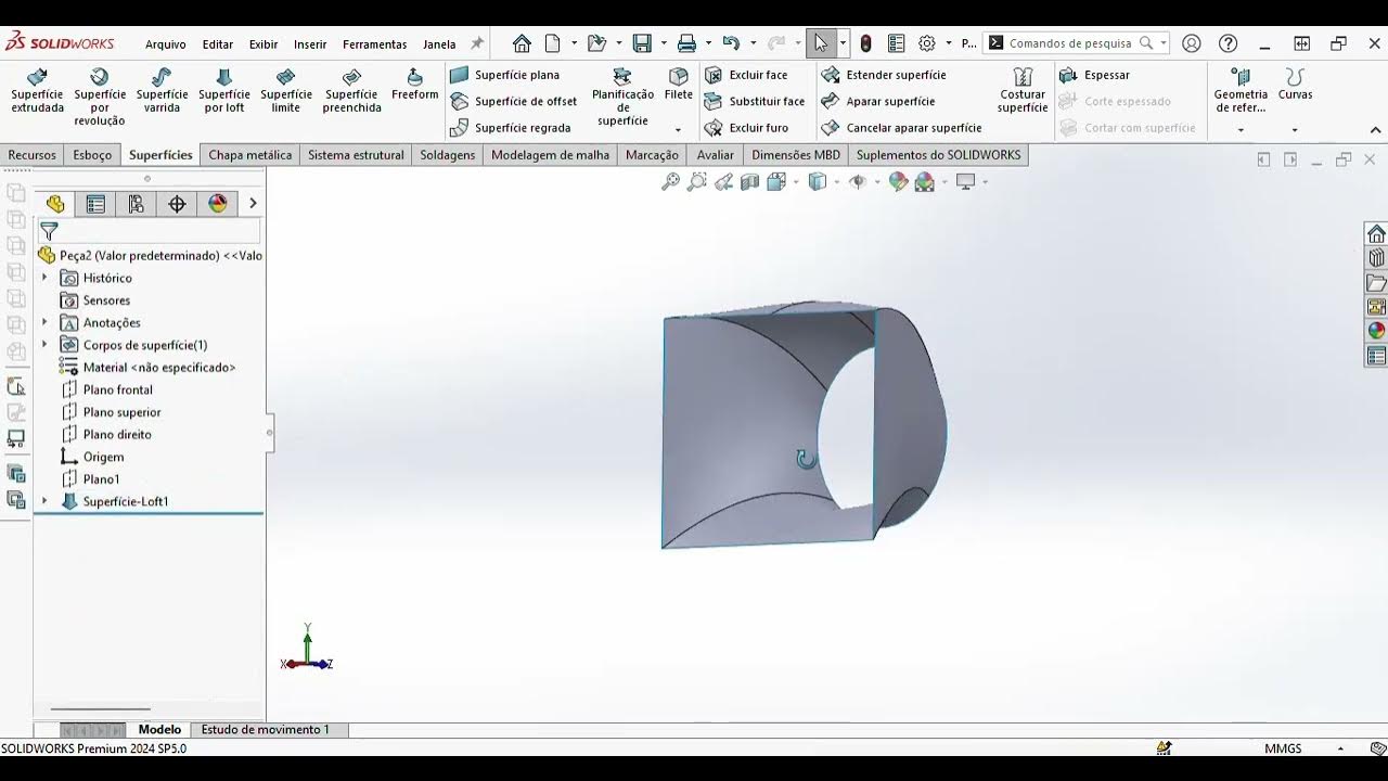 SOLIDWORKS- Como usar curvas guias - YouTube
