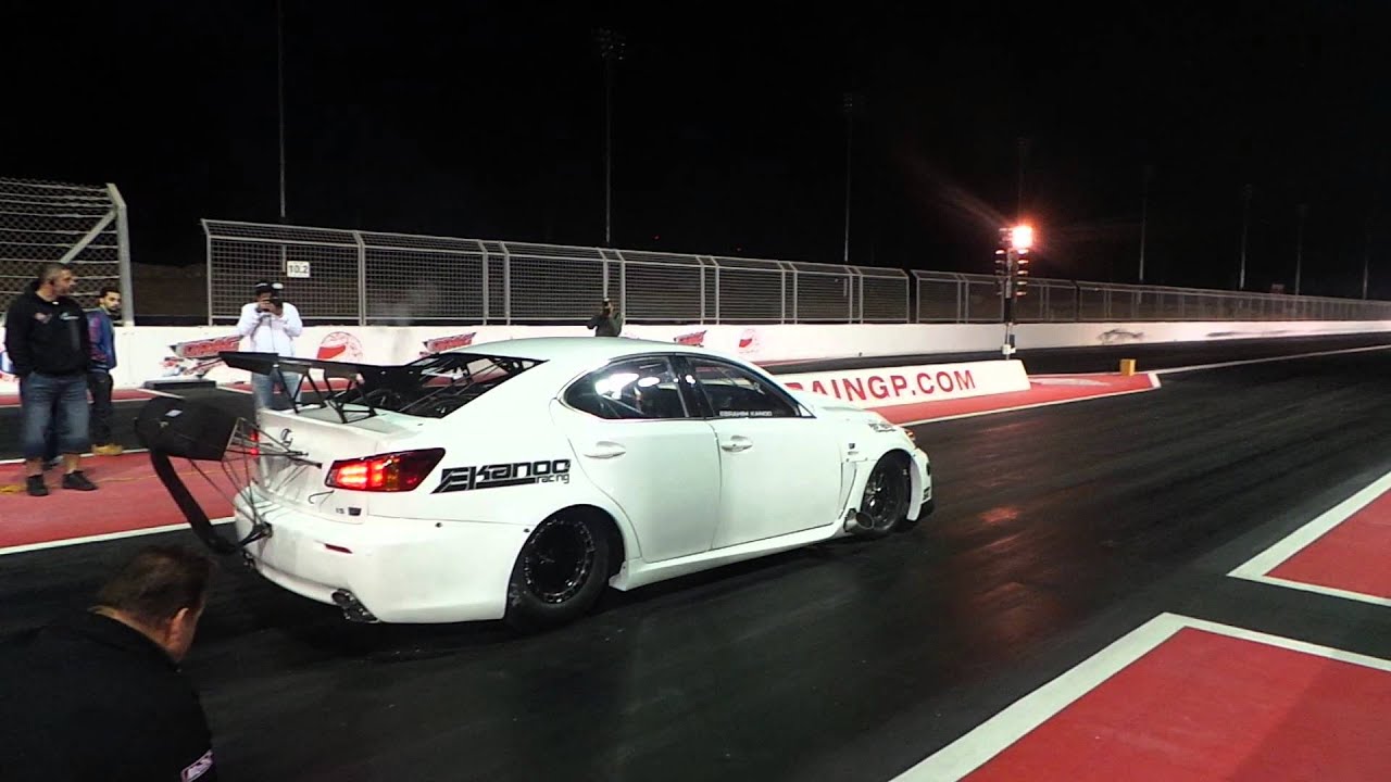 Ekanooracing Drag Lexus ISF runs 4.54@280km/hr - YouTube