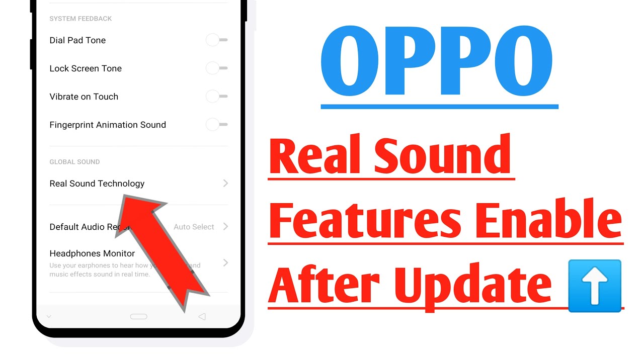 OPPO Real Sound Features Enable After Update - YouTube