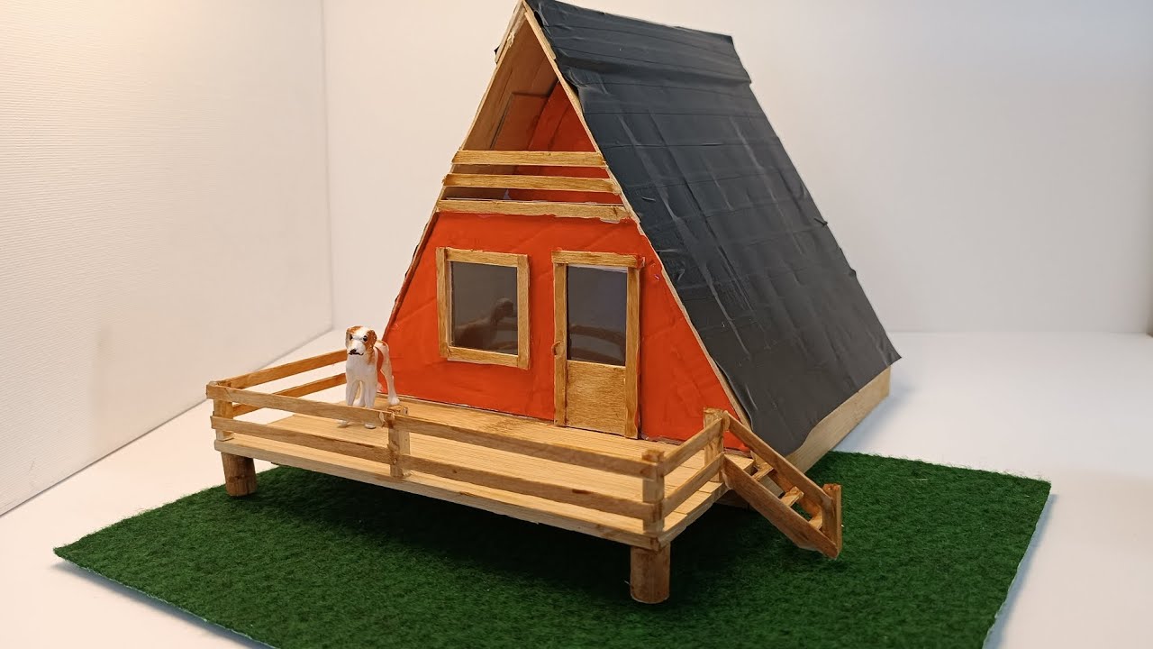 How to Build Do-it-yourself Mini House Model Made of Wood - YouTube