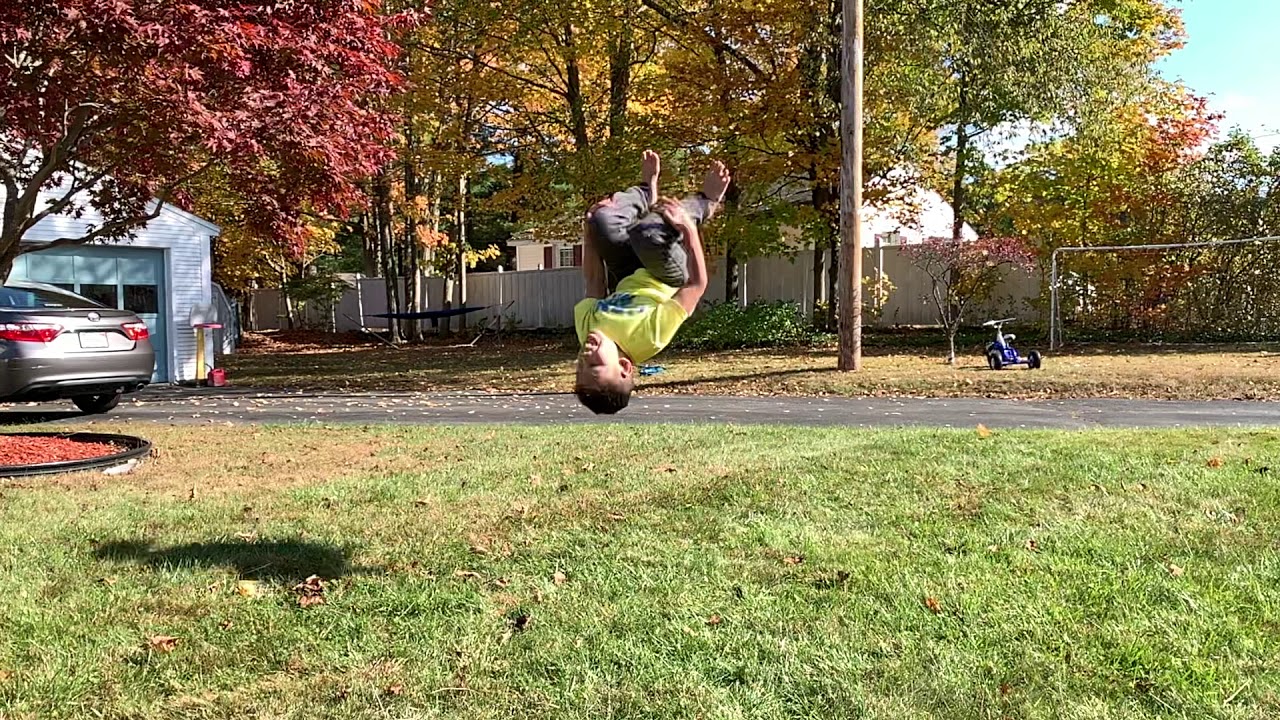 Slow motion back flip - YouTube