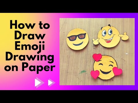 How to Draw Emoji Drawing on Paper #Draw Emoji Drawing #School Project ...