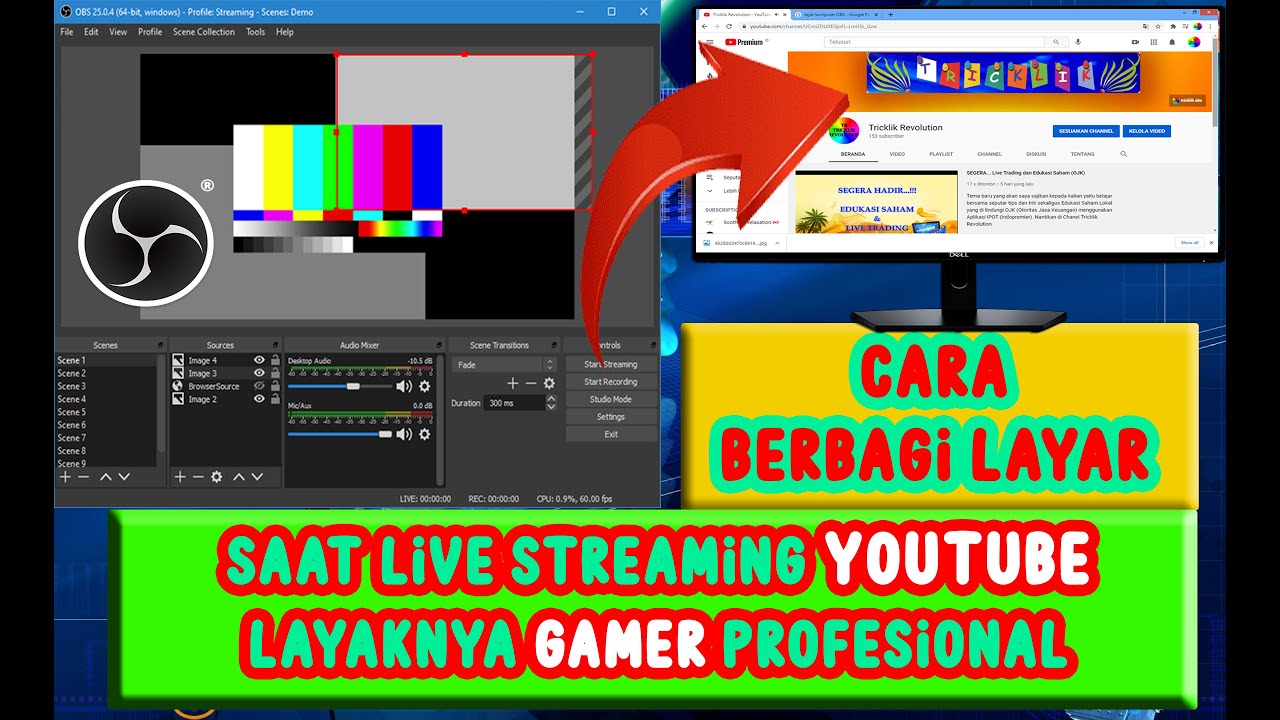 Berbagi Layar Saat Live Streaming Youtube - YouTube