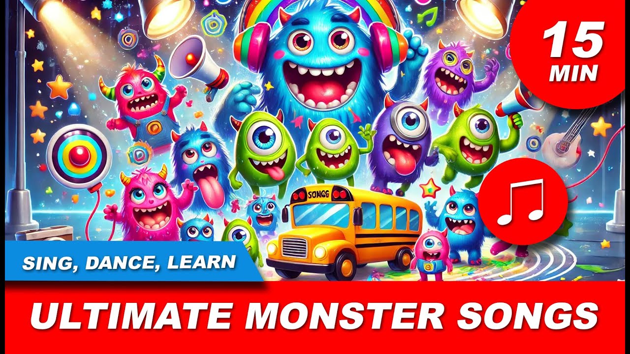 Monster Songs and Nursery Rhymes for Kids! 🎶 Sing, Dance and Learn ...