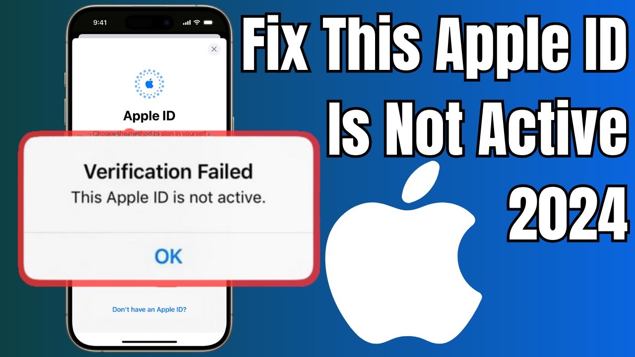 How To Fix This Apple ID is Not Active 2024 | Fix Verification Failed ...
