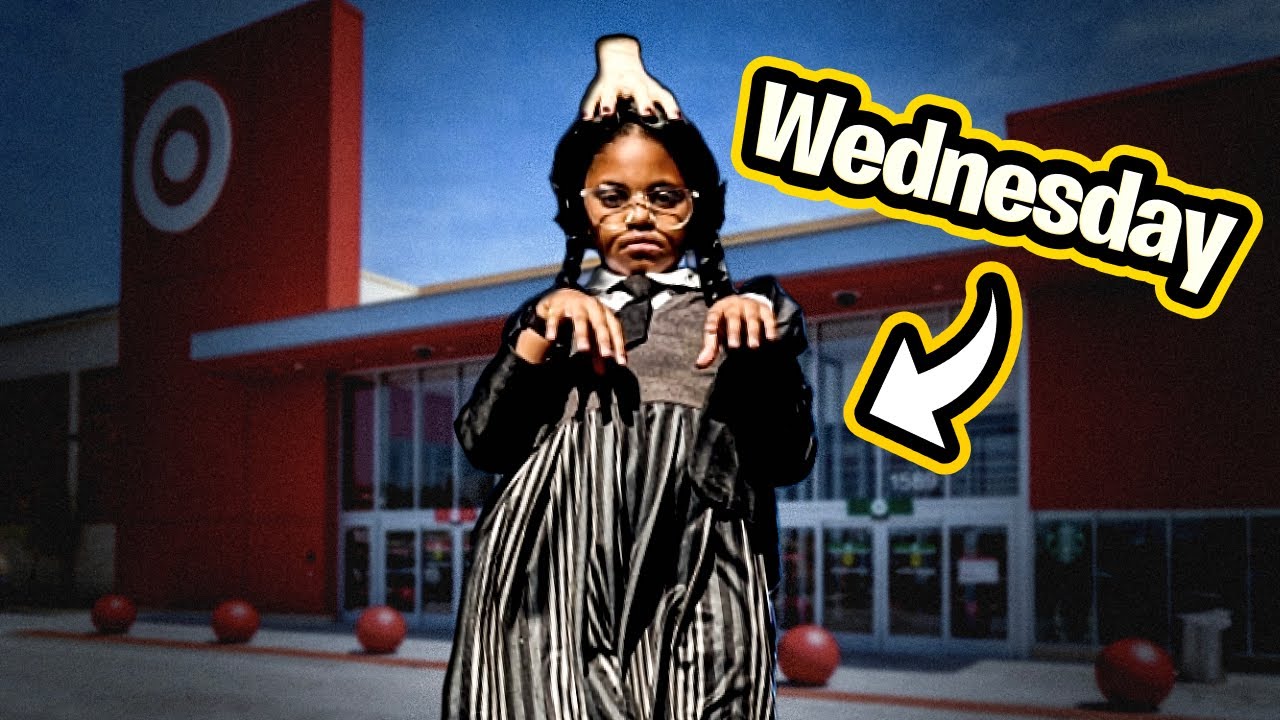 SECRETLY ACTING like WEDNESDAY while shopping at TARGET - YouTube