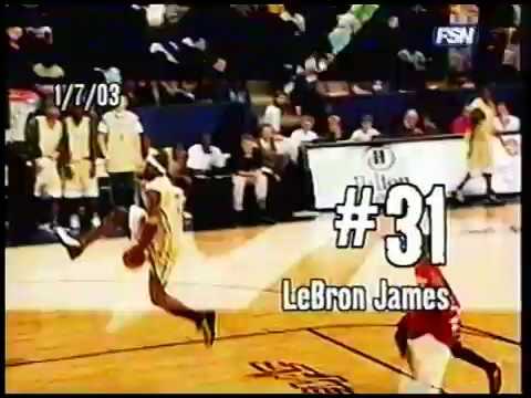 LeBron James' Between-the-Legs Dunk in High School (2003)