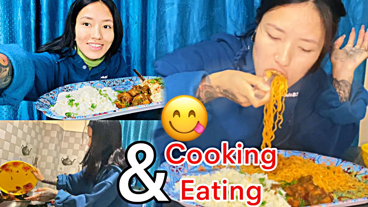 COOKING & EATING PORK MEAT😋 || Mukbang Video - YouTube