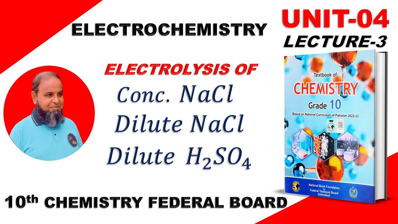 Unit 4 Electrolysis of concentrated aqueous NaCl, Dilute NaCl, H2SO4 ...