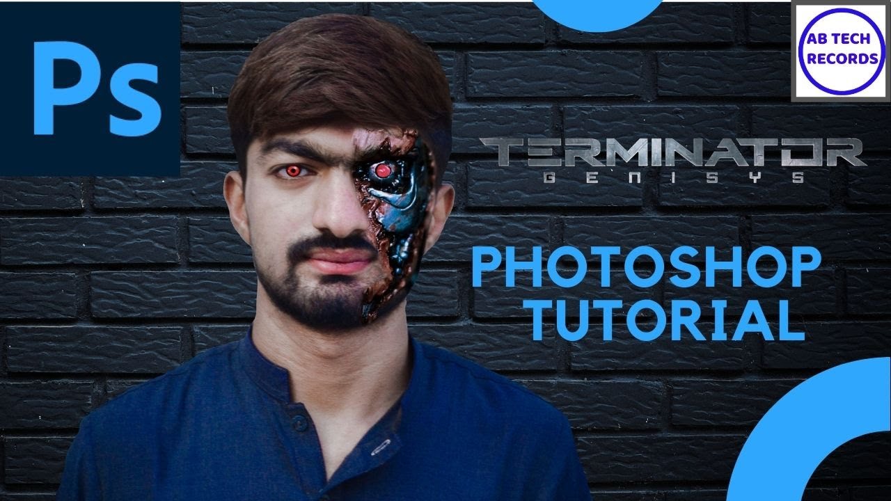 Terminator face | Photoshop Tutorial | Terminator Effect | In Hindi or ...