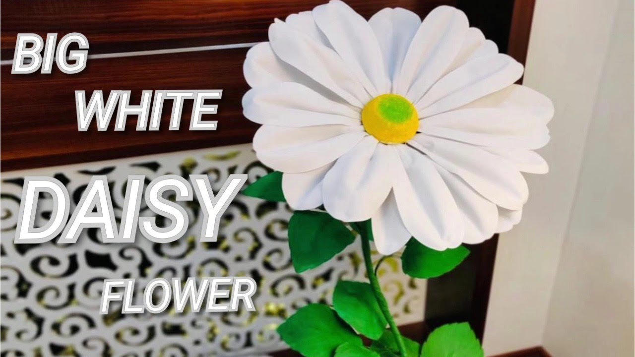 Tutorial for big white daisy flower - YouTube