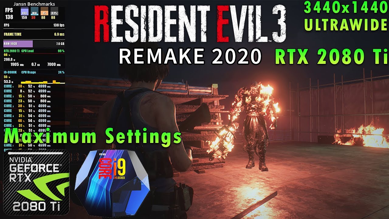 Resident Evil 3 Remake | DX12 | Maximum Settings | RTX 2080 Ti | i9 ...