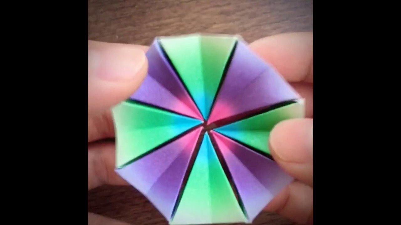 Modular Origami - Transforming flower - YouTube