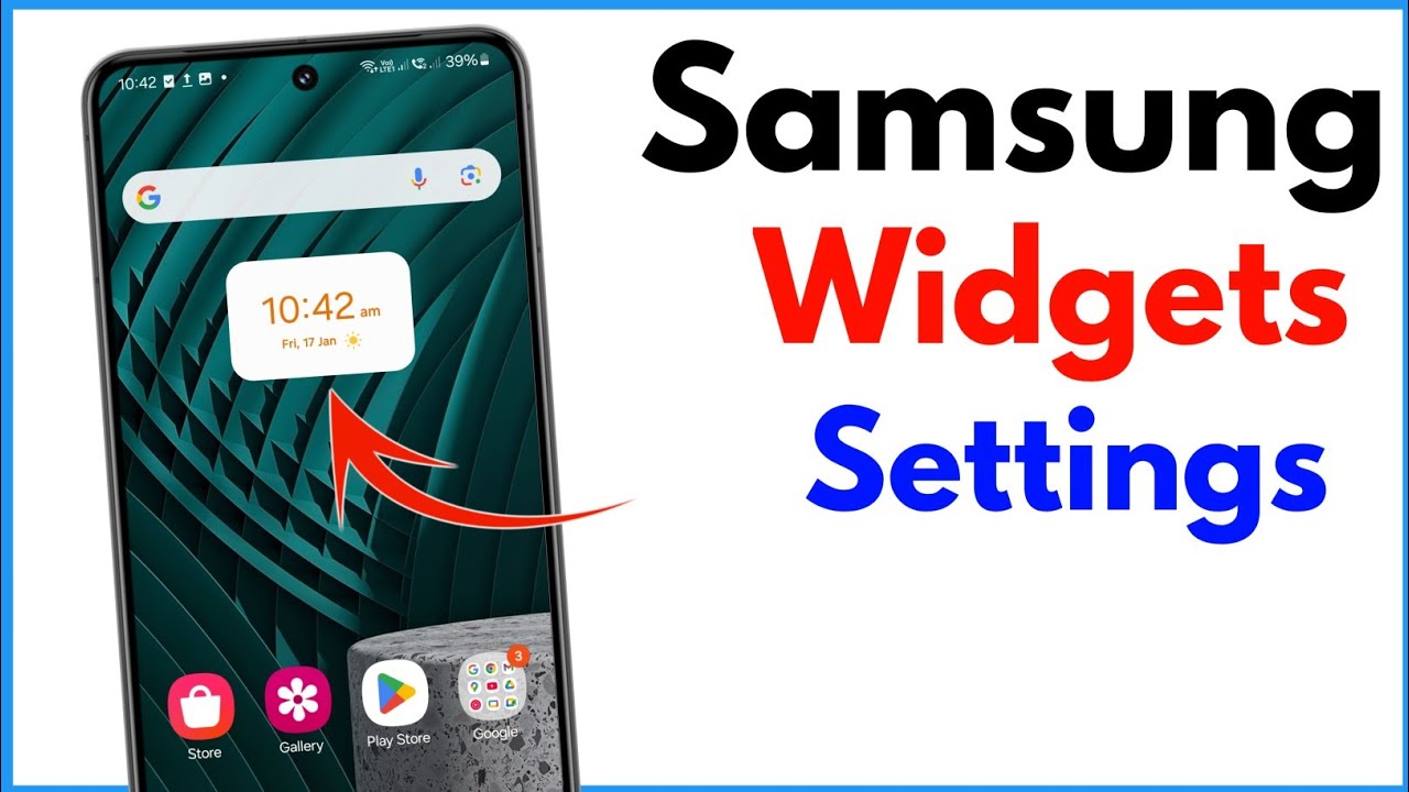 Samsung Galaxy Widget Settings | How To Set Widget In Samsung - YouTube