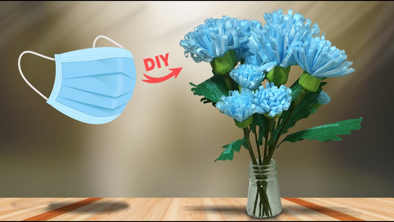 How to Make Flowers about Mask // DIY Flowers//Easy Craft // Paper ...