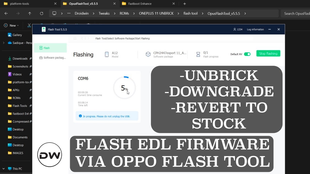 How to Flash EDL Firmware on OnePlus via Oppo Flash Tool - YouTube