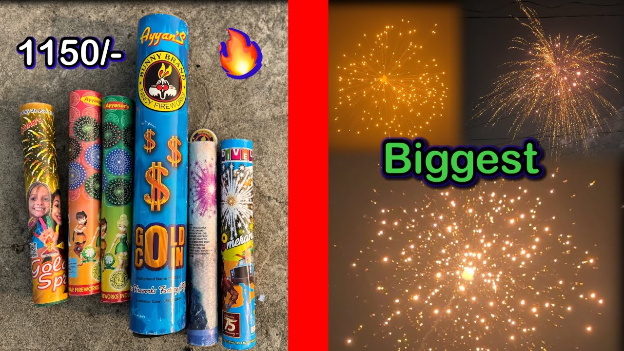 3.5 Inch Ka GOLDEN sky shot // skyshot testing // aayan firecrackers ...