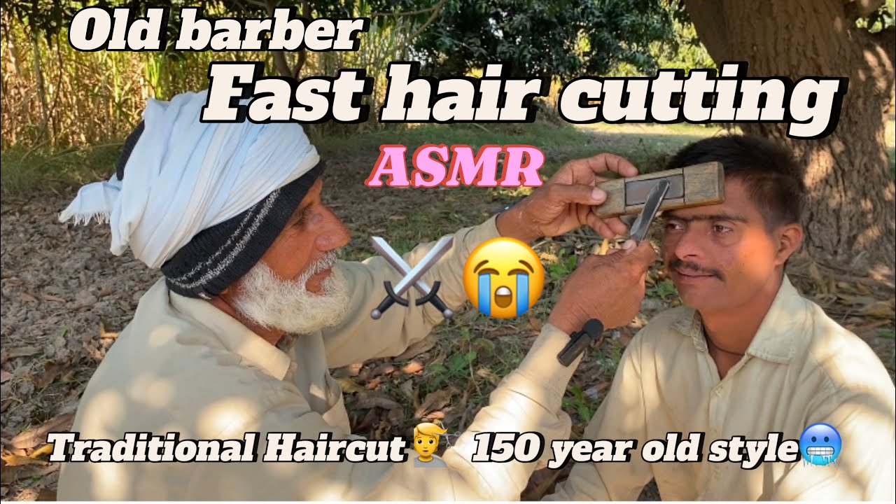 barber shop shave asmr by old barber 💈 |clean shaving with extra ...