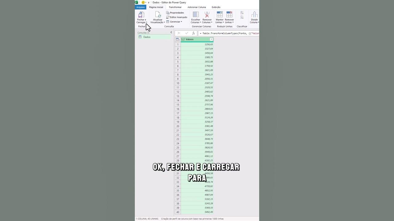 Trocar o ponto pela vírgula em casas decimais no Excel com Power Query #excelbr #powerquery ...