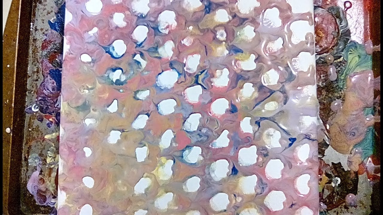 Acrylic Pouring Through a Stencil - YouTube