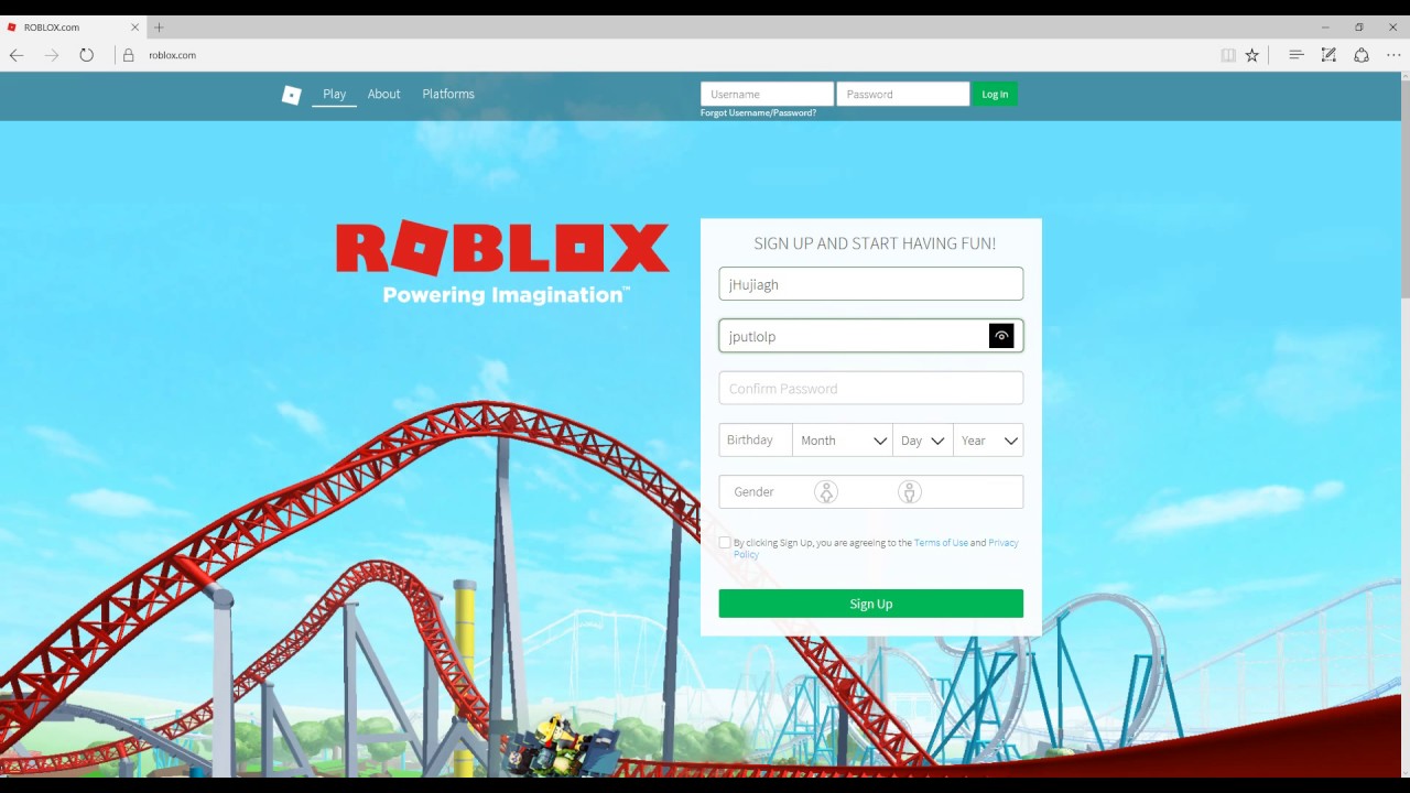 How to create your ROBLOX account!!!! - YouTube