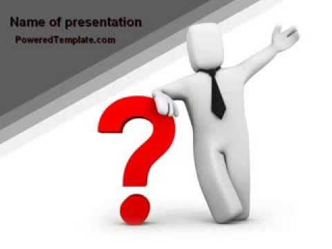 Red Question Mark Under Hand Of Man PowerPoint Template by ...