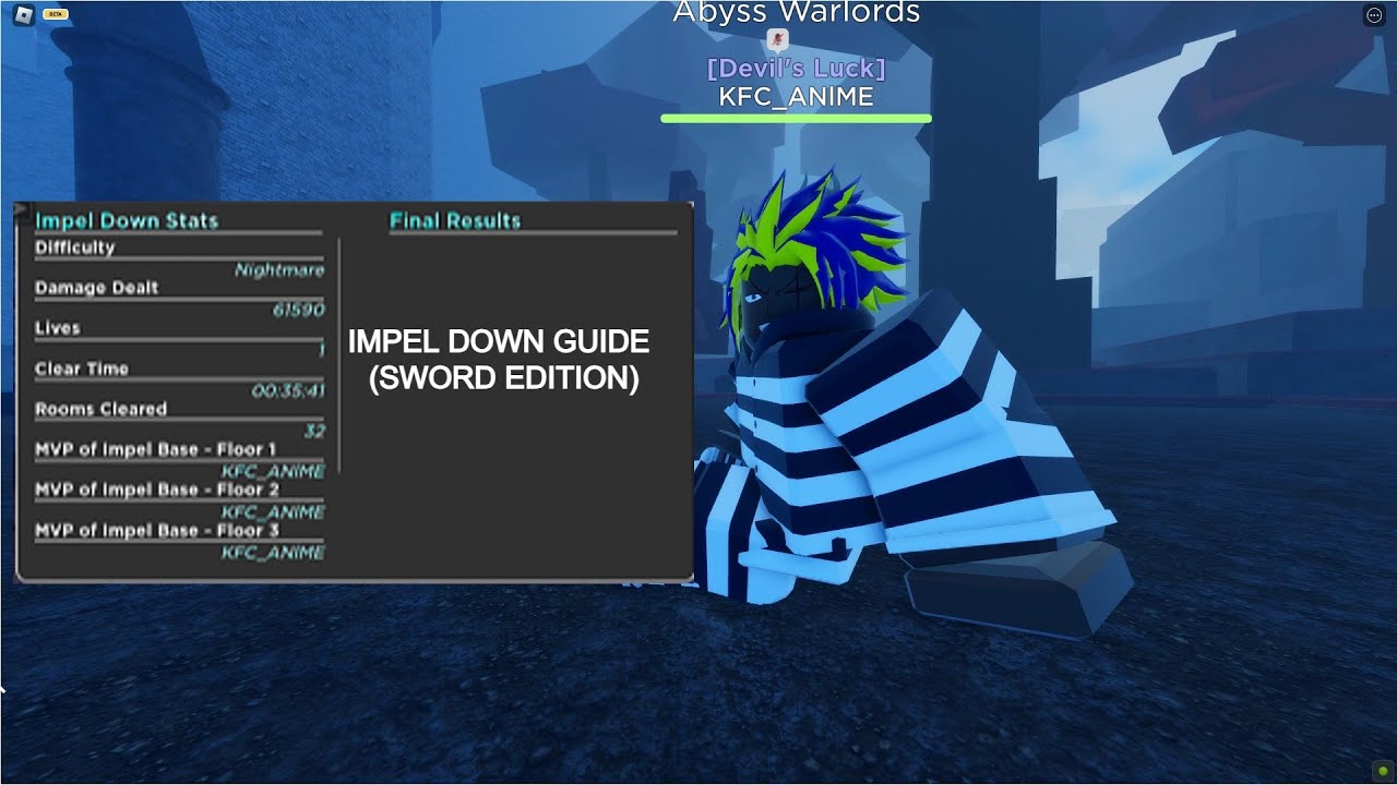 [GPO] IMPEL DOWN GUIDE (SWORD EDITION) - YouTube