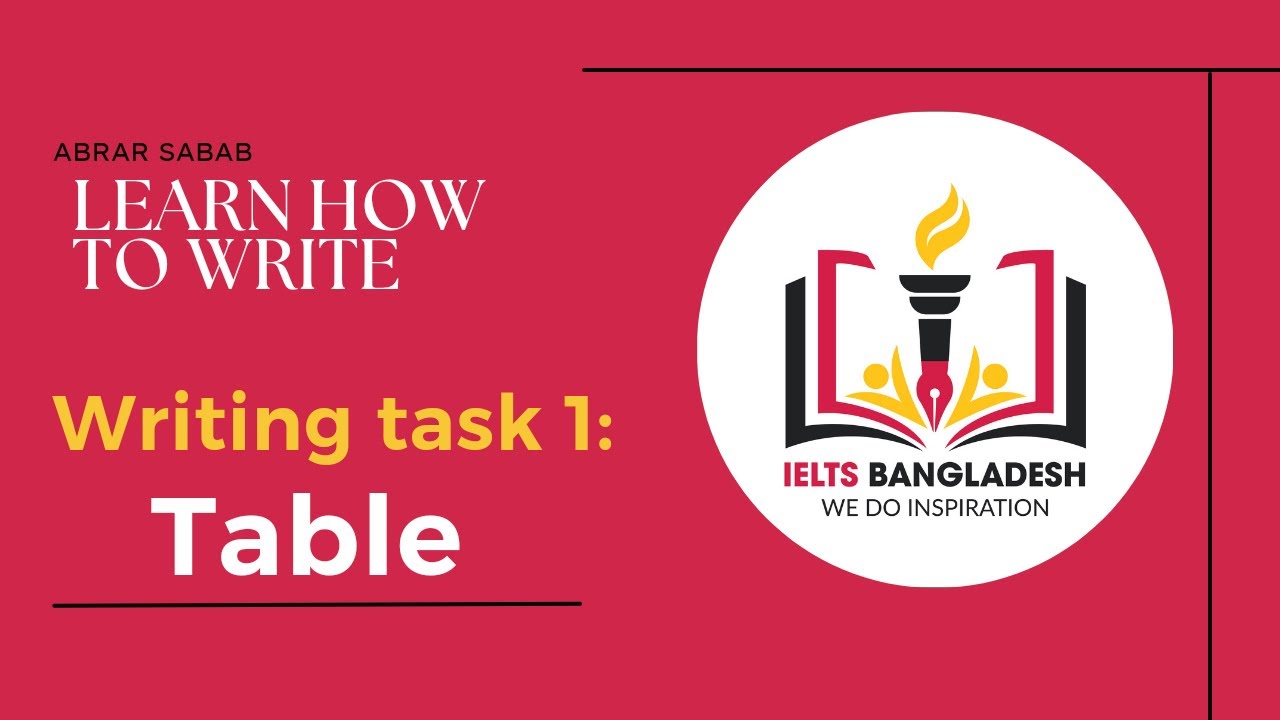 Writing task 1: Table - YouTube