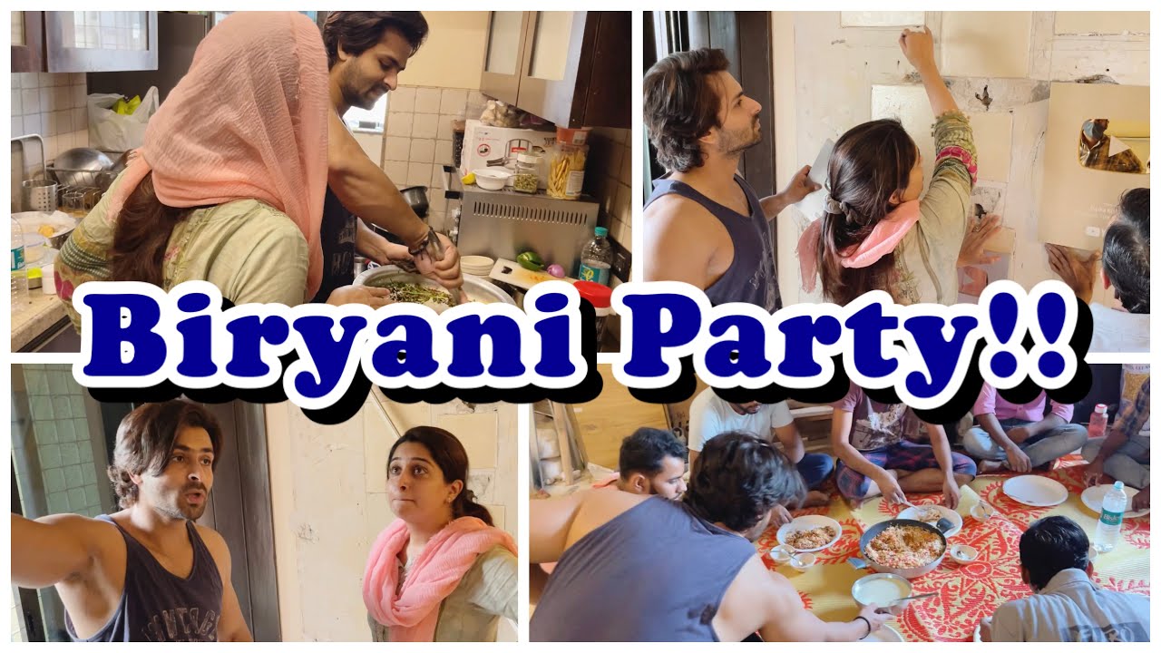 Our Biryani Party| Deciding the youtube buttons wall| Thank you for ...