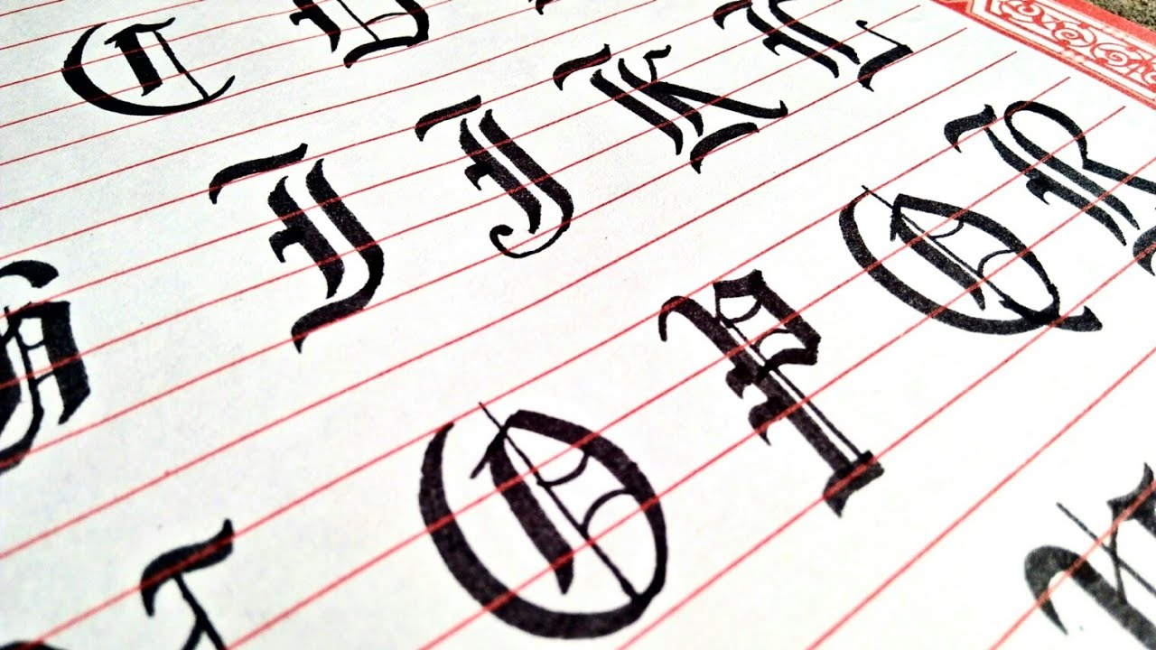 Gothic calligraphy for beginners | Gothic writing | Black Writing ...