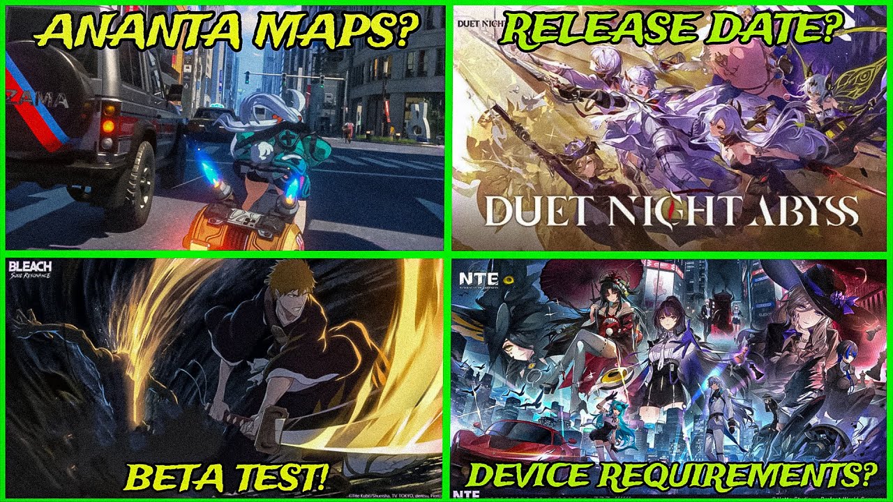 Ananta Maps, Duet Night Abyss Release Date, Bleach: Soul Resonance Test ...