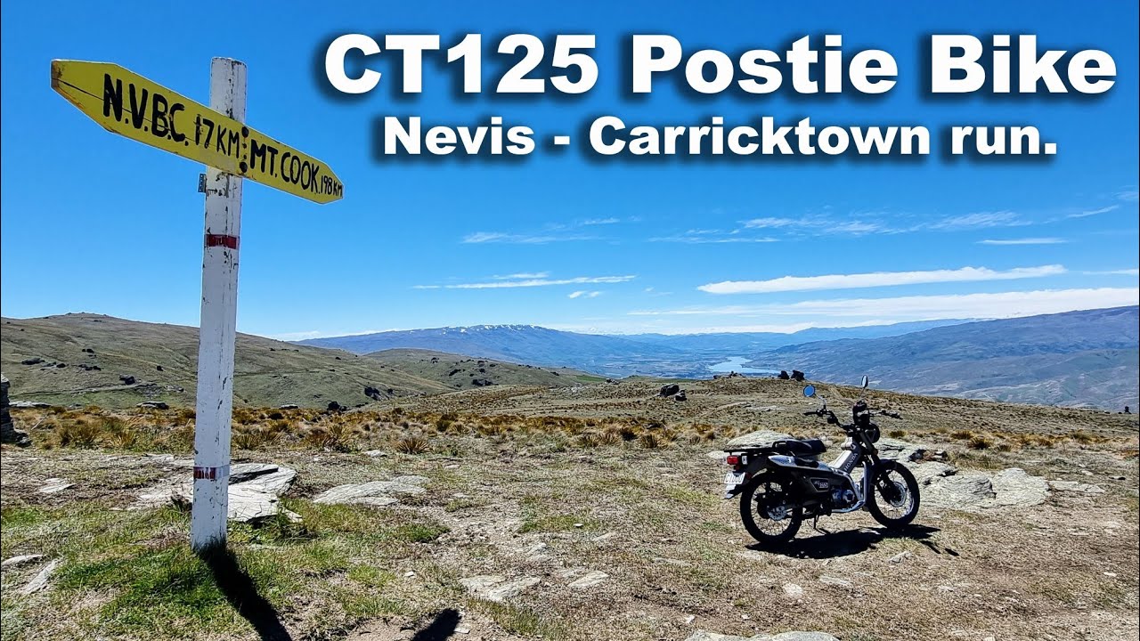 CT125 Postie Bike Ride, Cromwell to the Nevis Bridge, then return via the Carricktown Track ...
