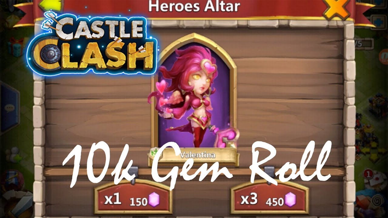 The Luckiest 10K Gem Roll Ever | Castle Clash - YouTube