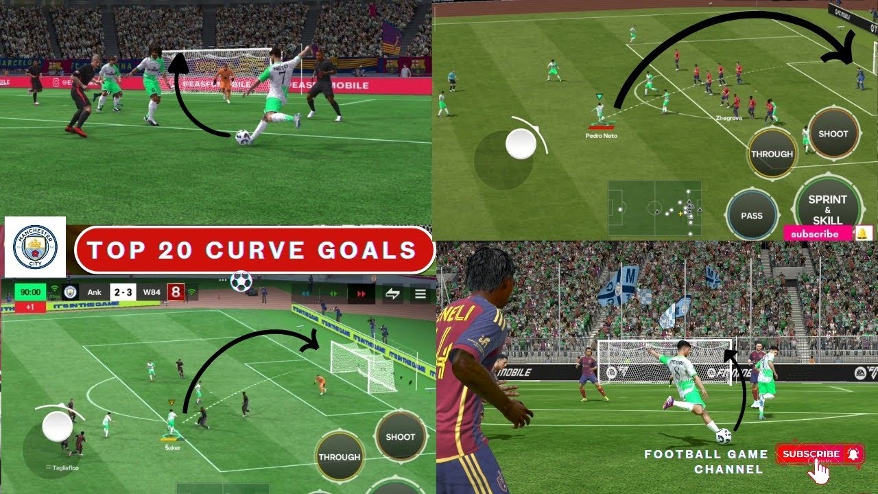 Top 20 Curve Goal ...| Highlights Moments | #football#gaming - YouTube