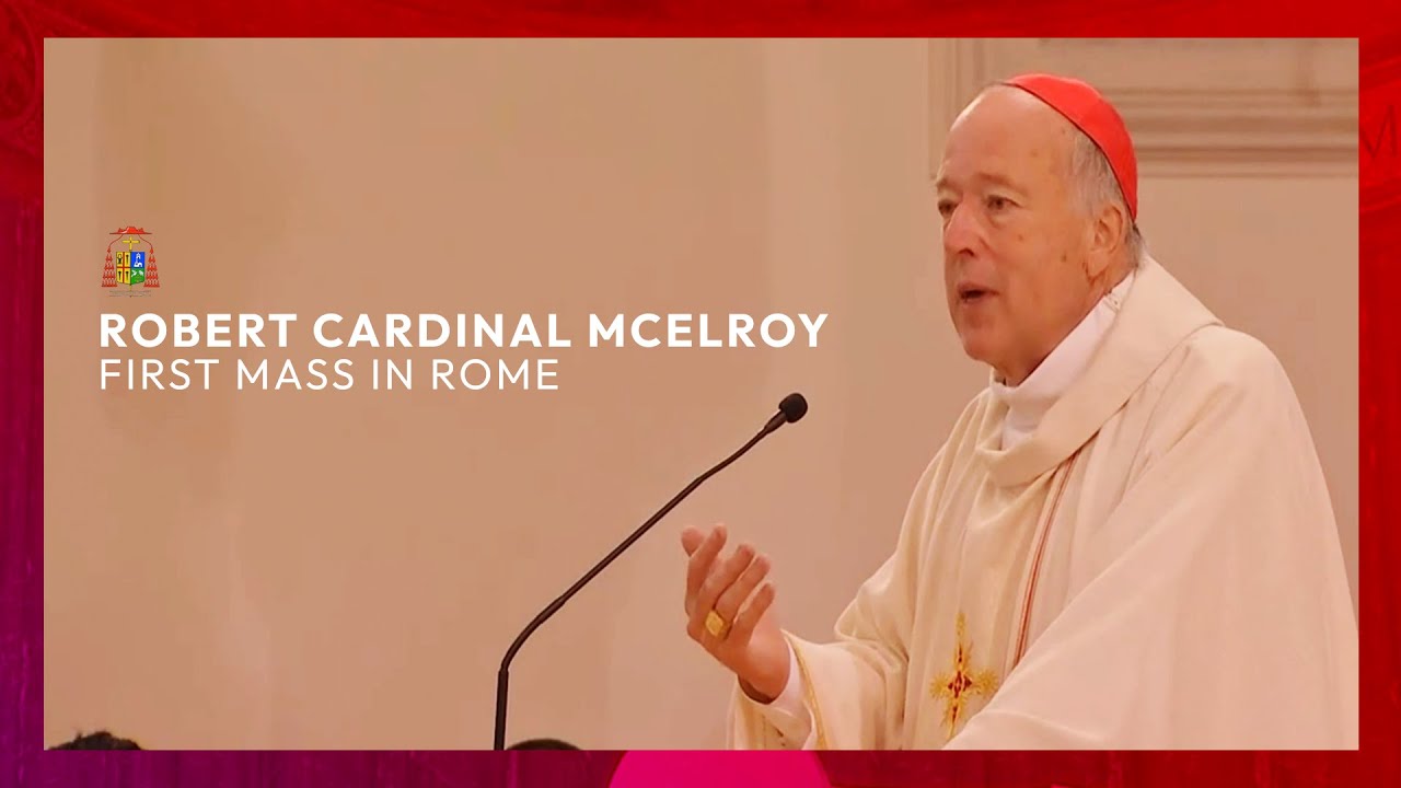 Robert Cardinal McElroy - First Mass in Rome - YouTube