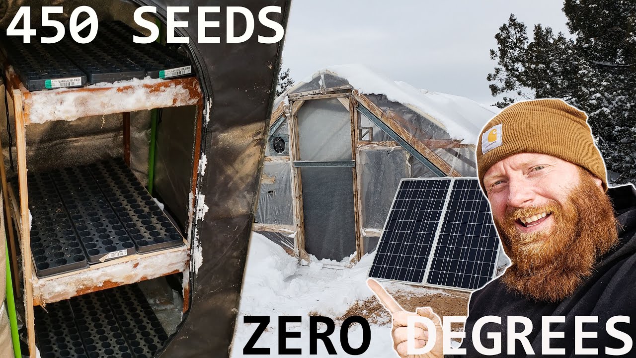 Starting 450 seeds when it's zero degrees - YouTube