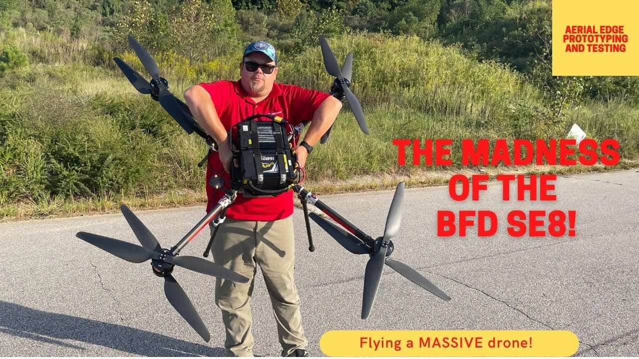 Flying the Massive BFD SE8 Drone - YouTube