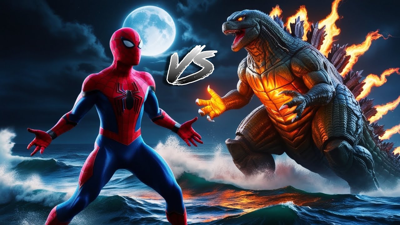 SPIDER-MAN VS GODZILLA !! - YouTube
