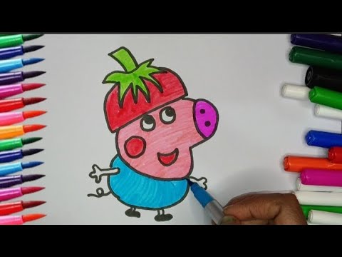 how to draw George pig 🐖 how to make Pepa pig Georgell how to draw easy ...