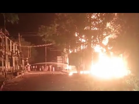 power transformer fire accident #powersystem #yt #viral #viralvideo # ...