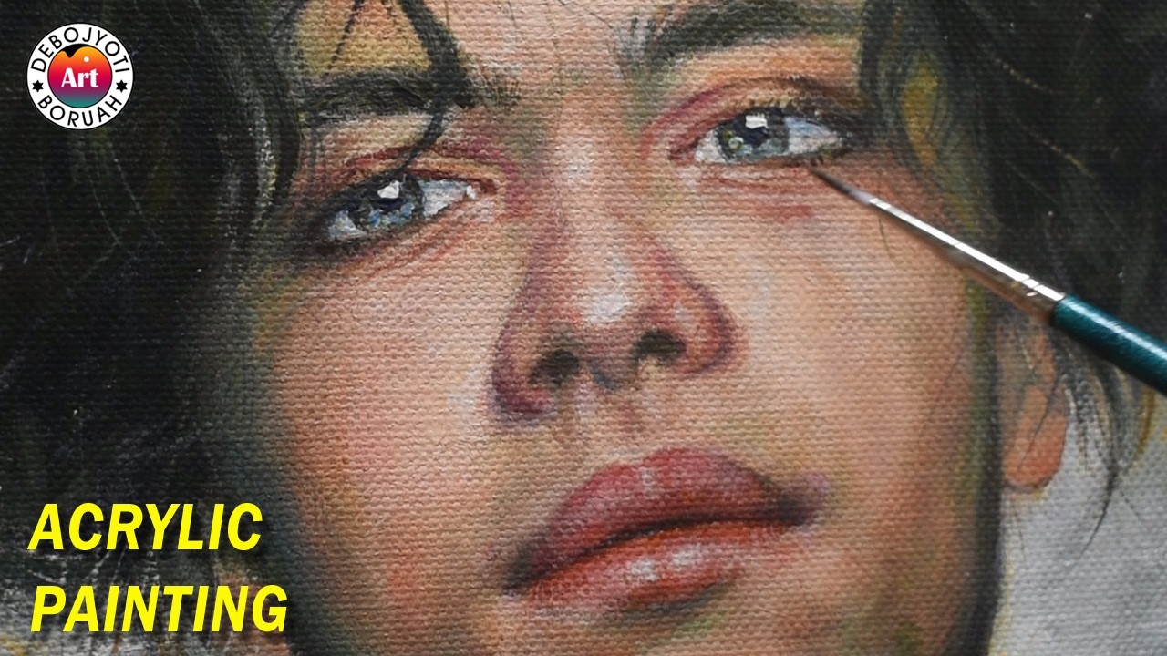 How to Paint Acrylic Portraits | Mixing Skin tone with Acrylic by ...