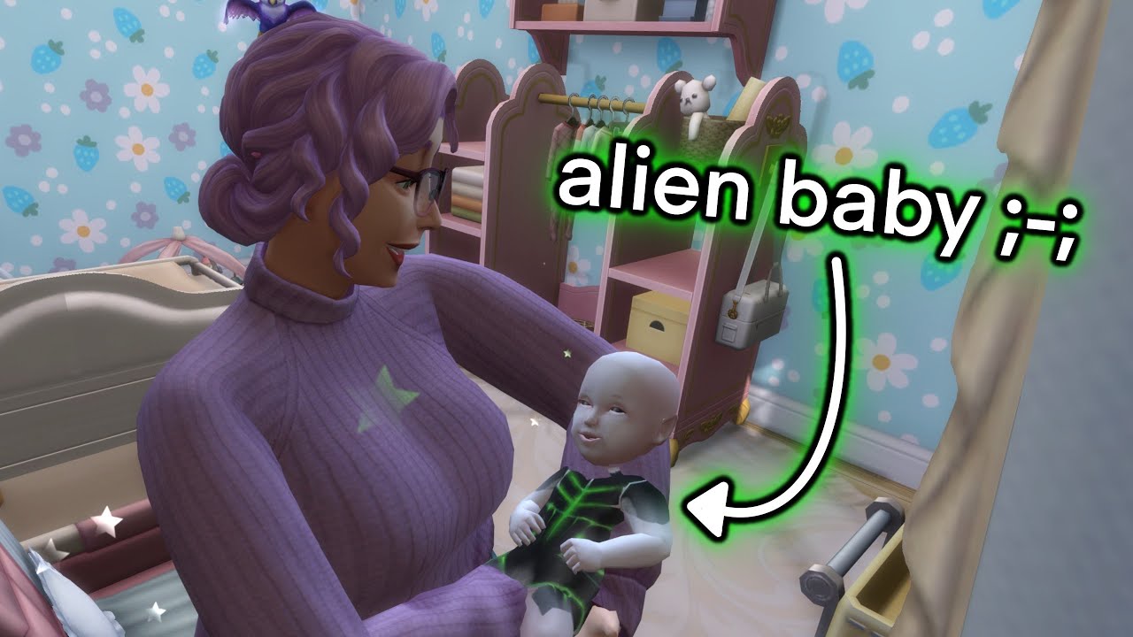 our surprise alien child 👽 | 100 Baby Challenge Ep. 37 | Sims 4 - YouTube