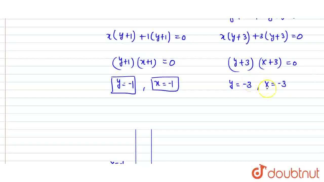 The Quadrilateral Formed By The Pair Of Lines Xy x y 1 0 xy 3x 3y 9 0 The Quadrilateral Formed By The Pair Of Lines Xy x y 1 0 xy 3x 3y 9 0