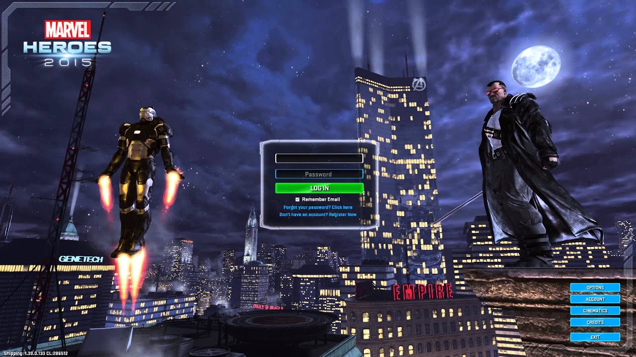 Marvel Heroes - Blade Login Screen - YouTube