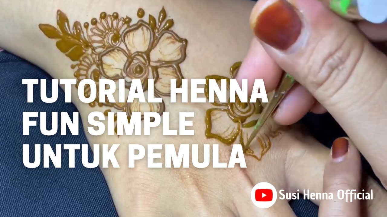 TUTORIAL HENNA FUN SIMPLE UNTUK PEMULA - YouTube
