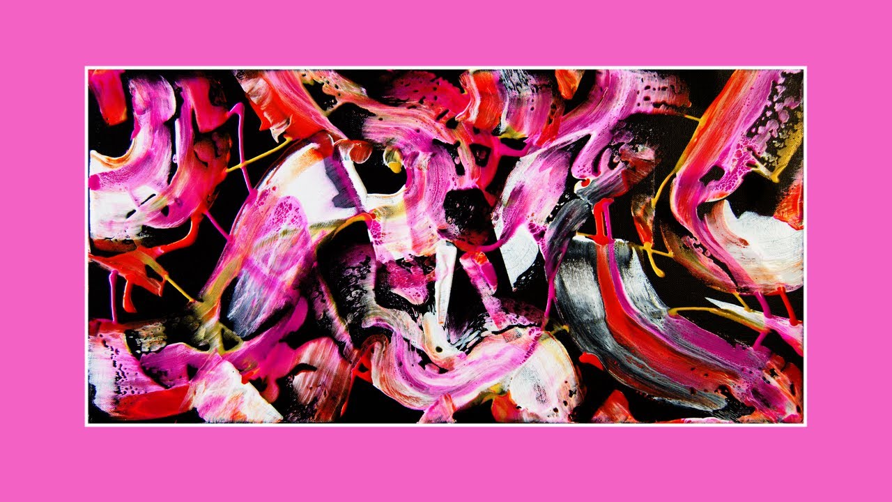 #9208 Super Fast Dynamic Swipe On Dry Canvas Contemporary Art Fluid ...