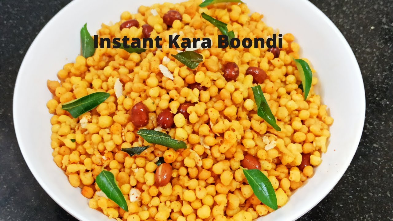 Easy and Crispy Kara Boondi with tips | How to make kara boondi | Spicy ...