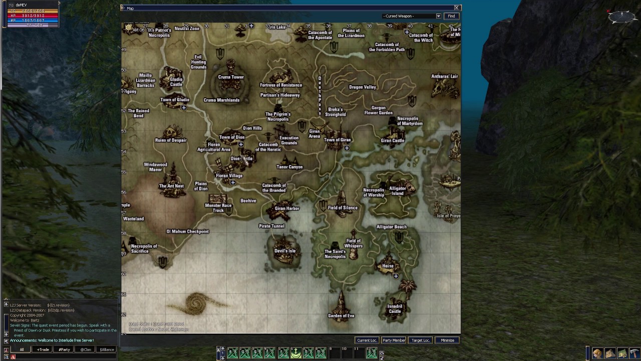 Карта Lineage 2 Interlude Фото подборки 2